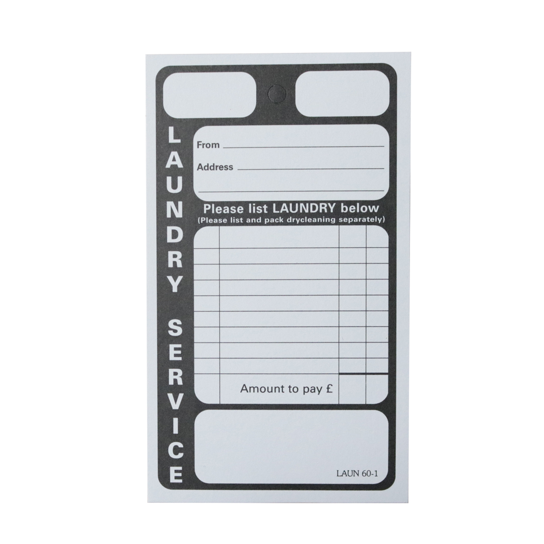 Laundry Lists – Pack Of 500 - Lynx Dry Cleaning Supplies Ltd
