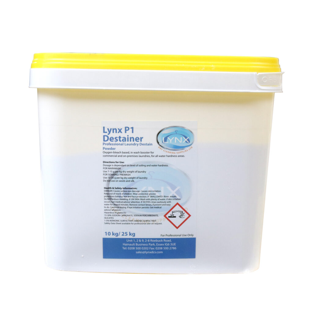 Lynx P1 Colour Safe Bleach - Lynx Dry Cleaning Supplies Ltd