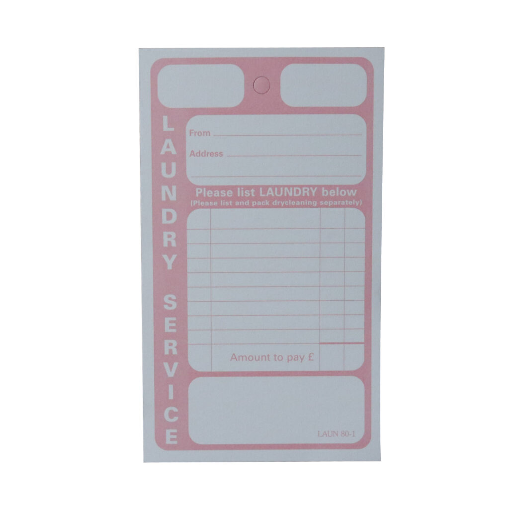 Laundry Lists – Pack Of 500 - Lynx Dry Cleaning Supplies Ltd