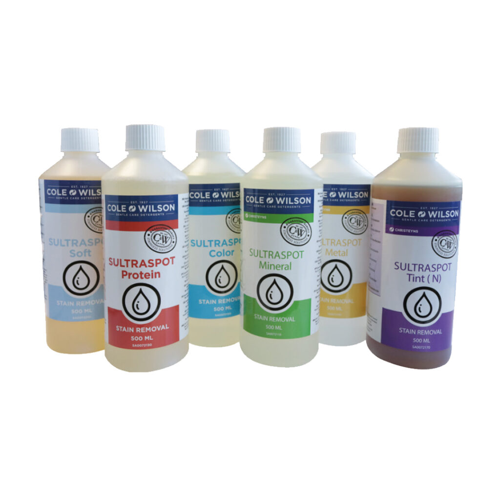 C&W Sultraspot – 6 Bottle Spotting Kit - Lynx Dry Cleaning Supplies Ltd