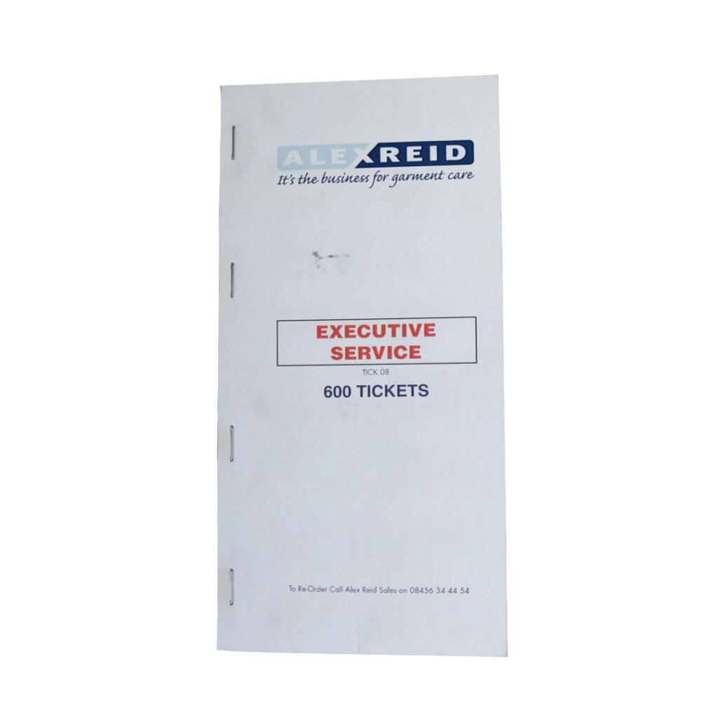Executive Service Ticket Book - Lynx Dry Cleaning Supplies Ltd