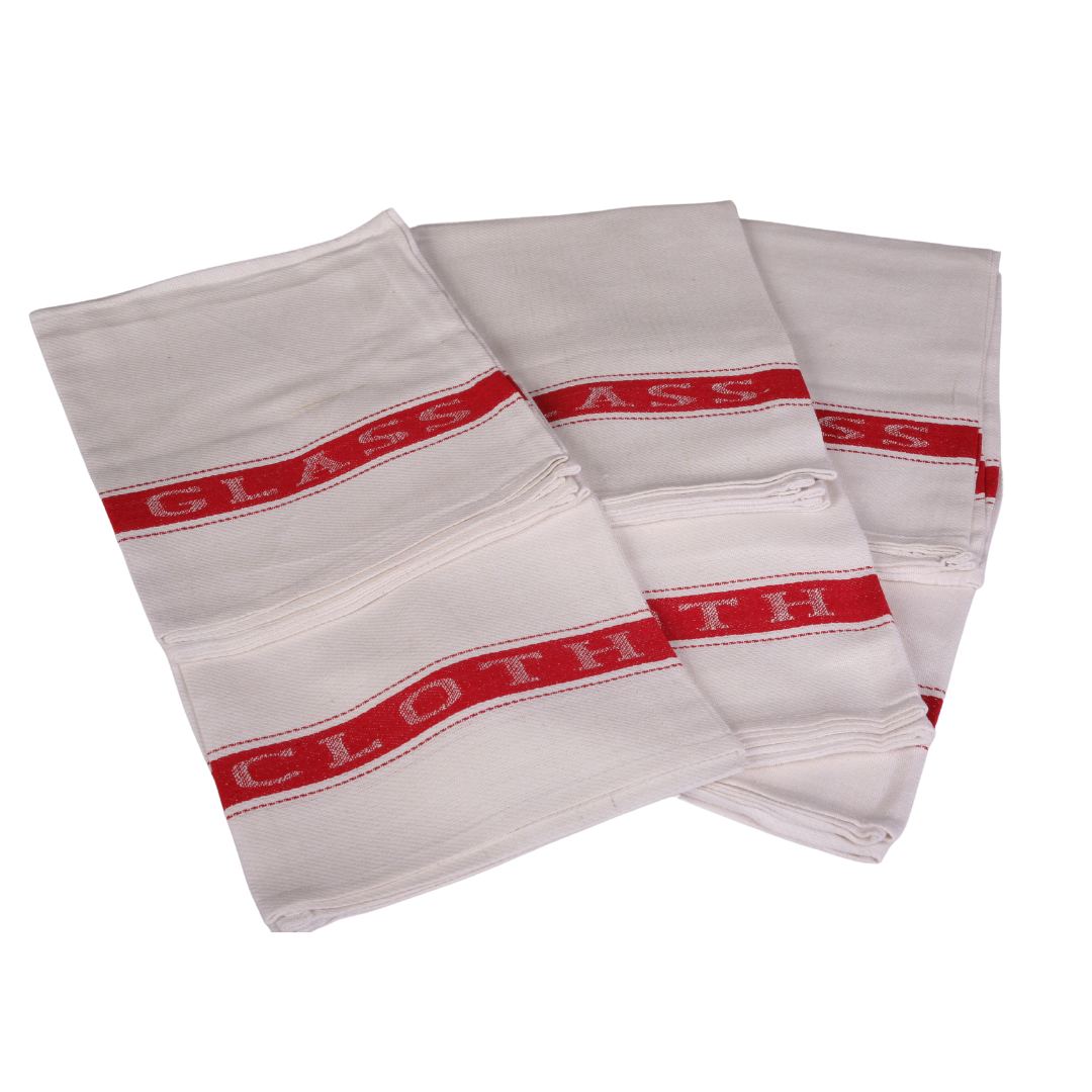 Red Name Woven Glass Cloth - Bale Of 250 - Lynx Dry Cleaning Supplies Ltd