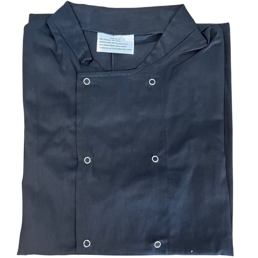 Black Short Sleeve Chef Jackets - Lynx Dry Cleaning Supplies Ltd